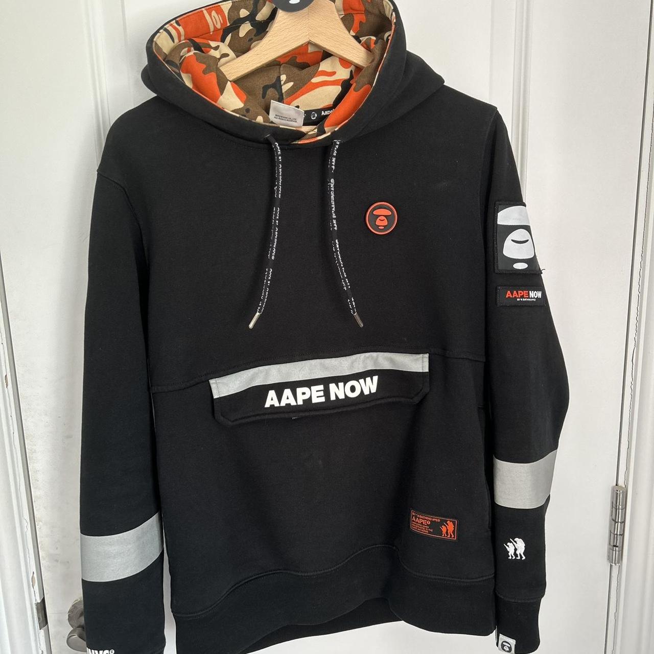 AAPE by a bathing ape hoodie, with velcro front... - Depop