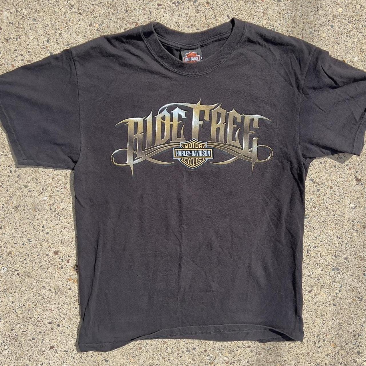Harley Davidson Ride Free Tee 00s Size M - Depop