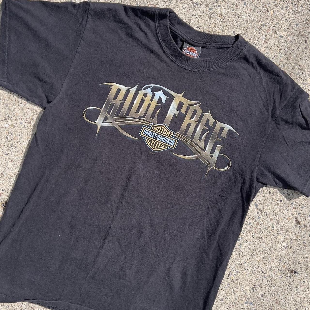 Harley Davidson Ride Free Tee 00s Size M - Depop