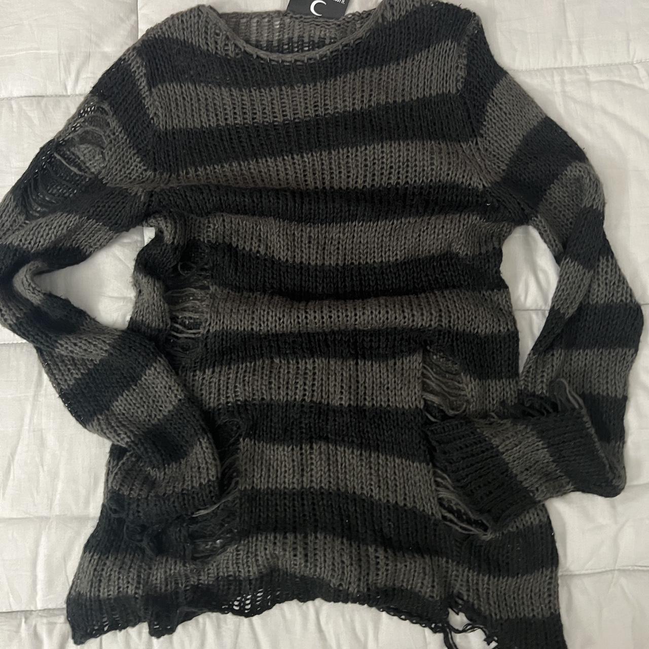 KILLSTAR DISTRESSED KNIT SWEATER Like new, only worn... - Depop
