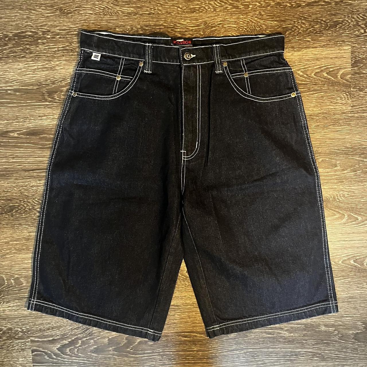 Evolution 1972 Denim Extra Baggy Jorts Y2K vintage... - Depop