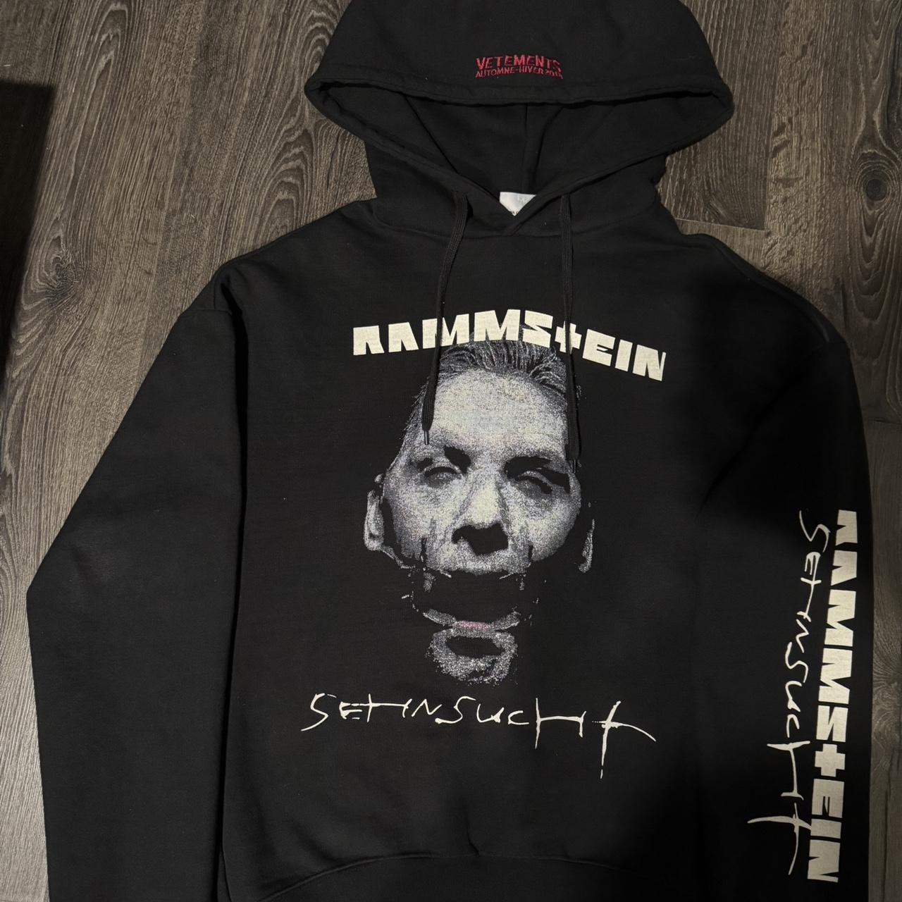 Vetements x Rammstein hoodie labeled XS fits like a... | Depop