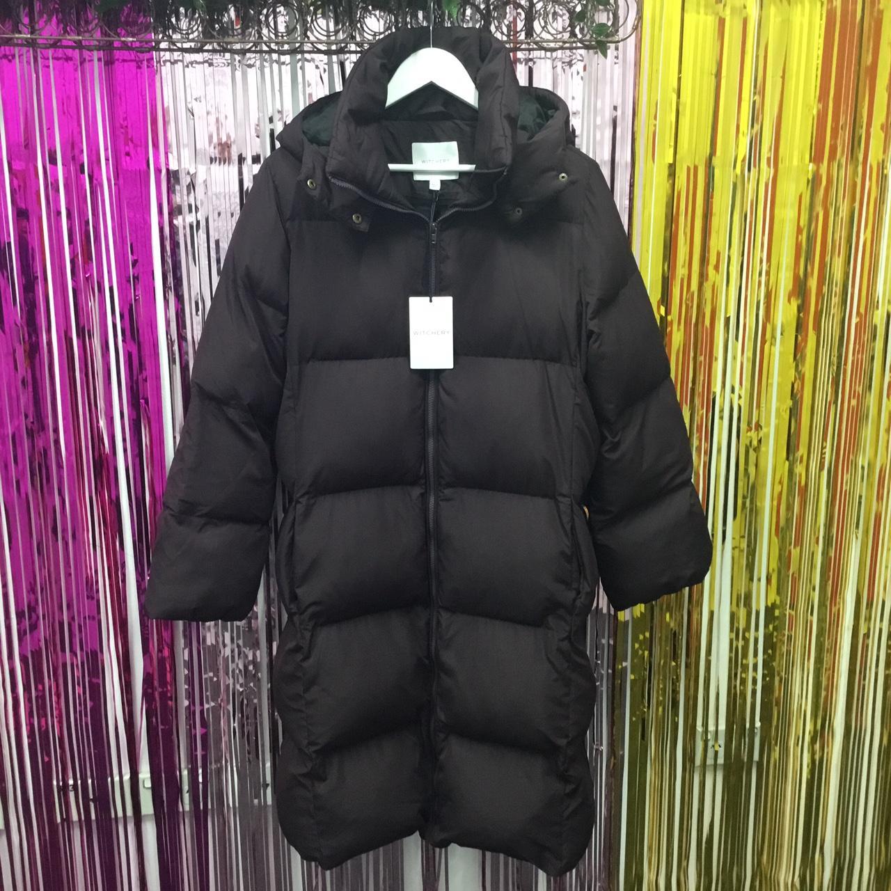 WITCHERY Plum Longline Puffer SIZE 12 *brand new... - Depop