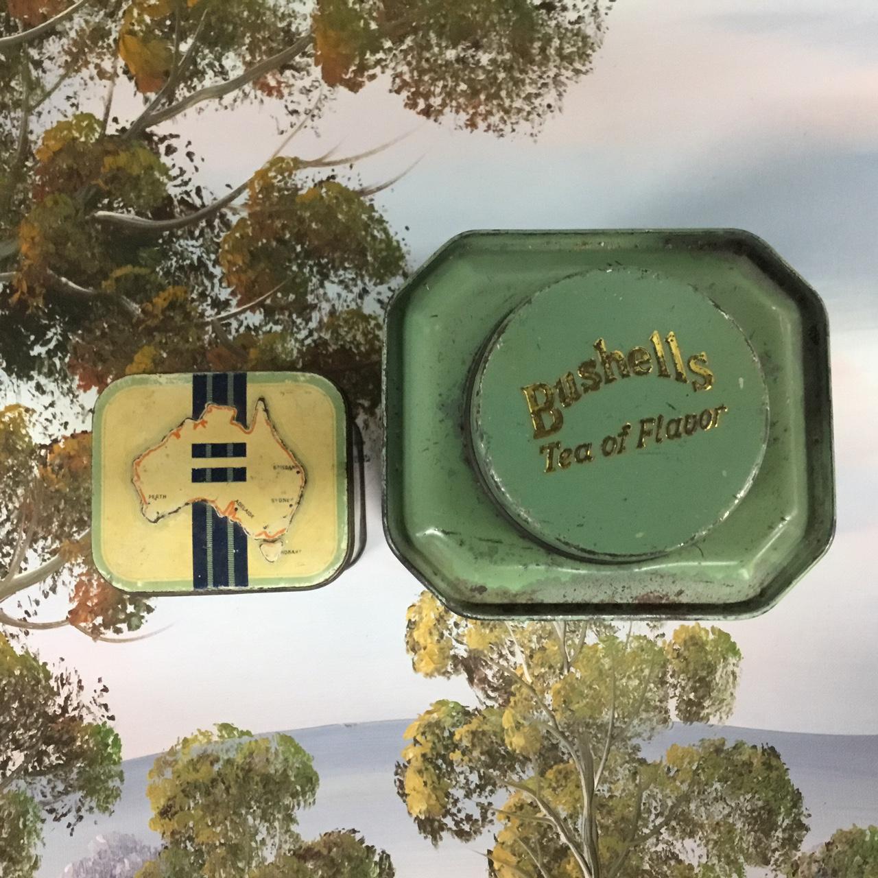 Two Vintage Australian Tins One Large Bushells Tea... - Depop