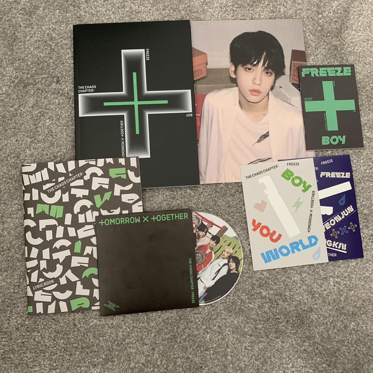 txt freeze album includes: photobook, stickers (... - Depop