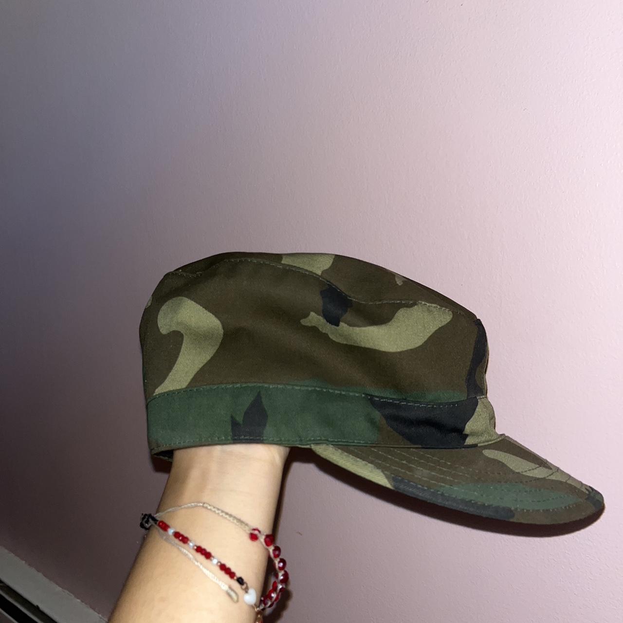super rare vintage early 2000s y2k camo newsboy hat.... - Depop