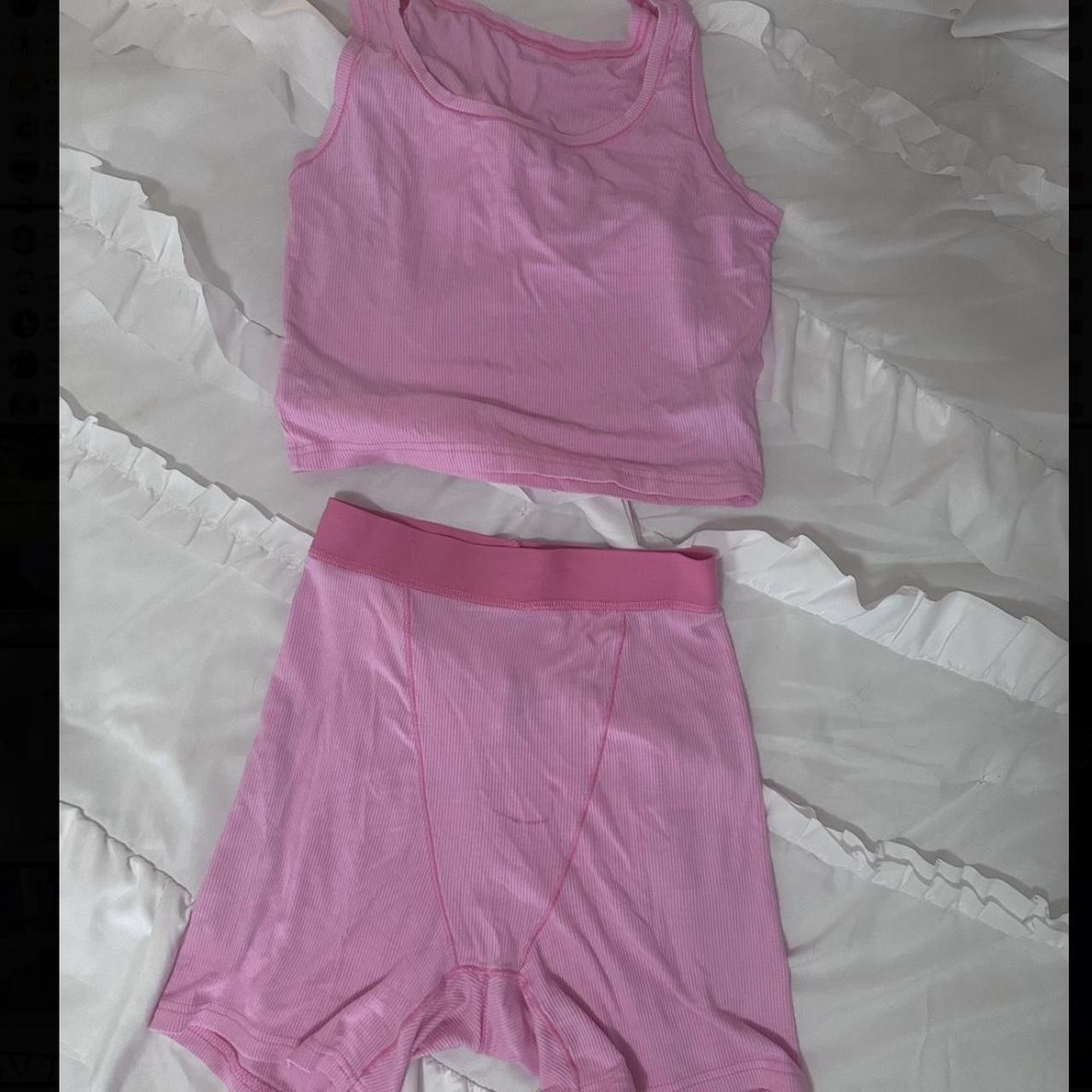 Skims pink pj set super comfy NOT ACTUALLY SKIMS... - Depop
