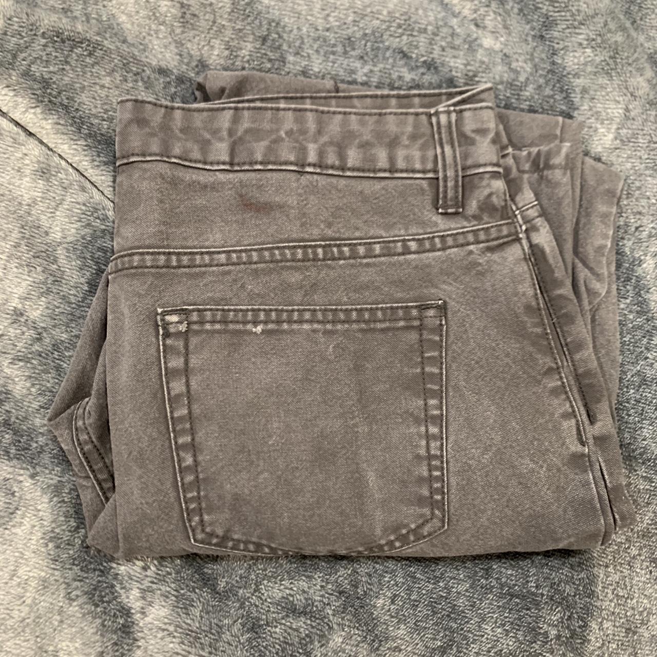 Grey flannel fleece lined pants A few ink stains... - Depop