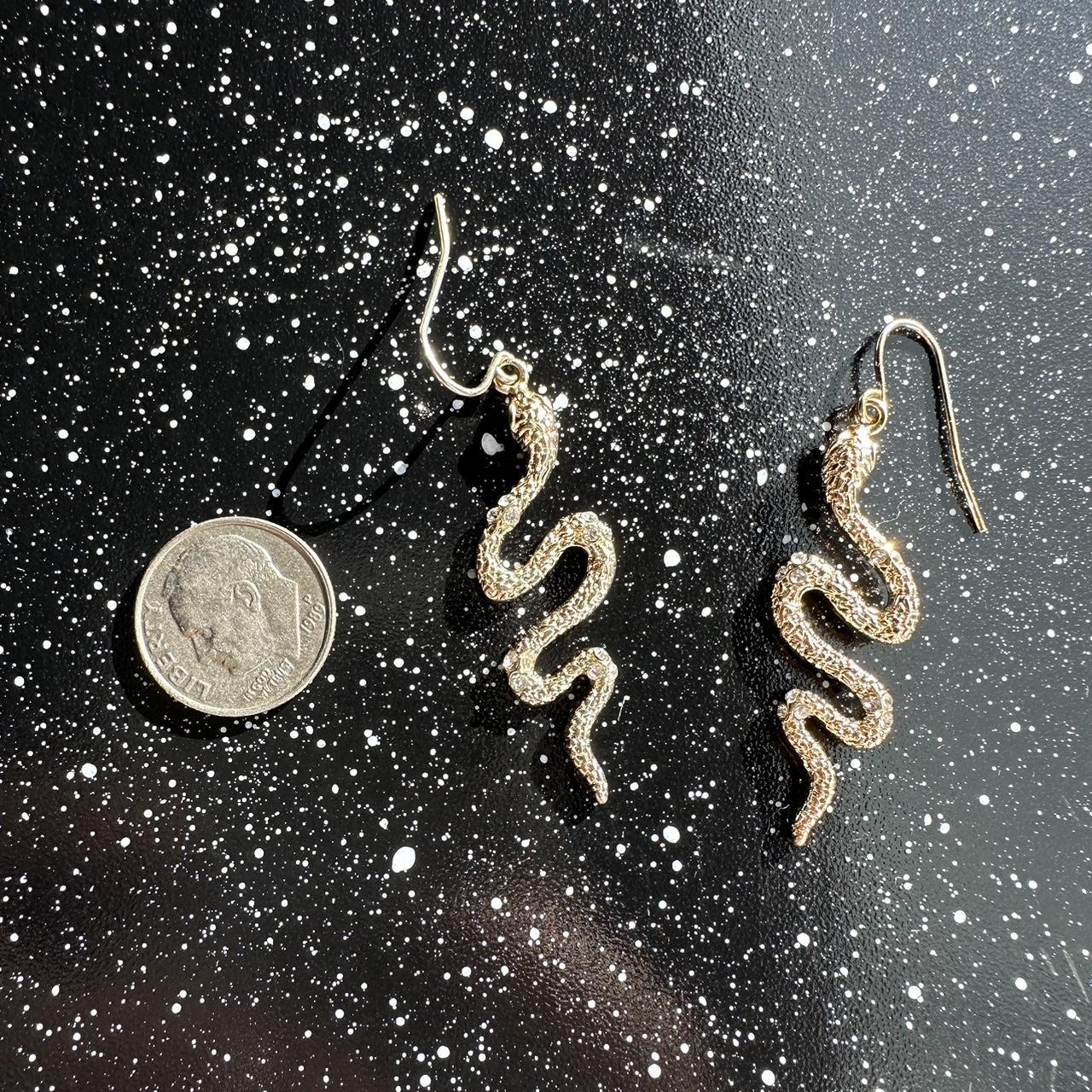 Dangle Snake Earrings in Gold *bundle with any... - Depop