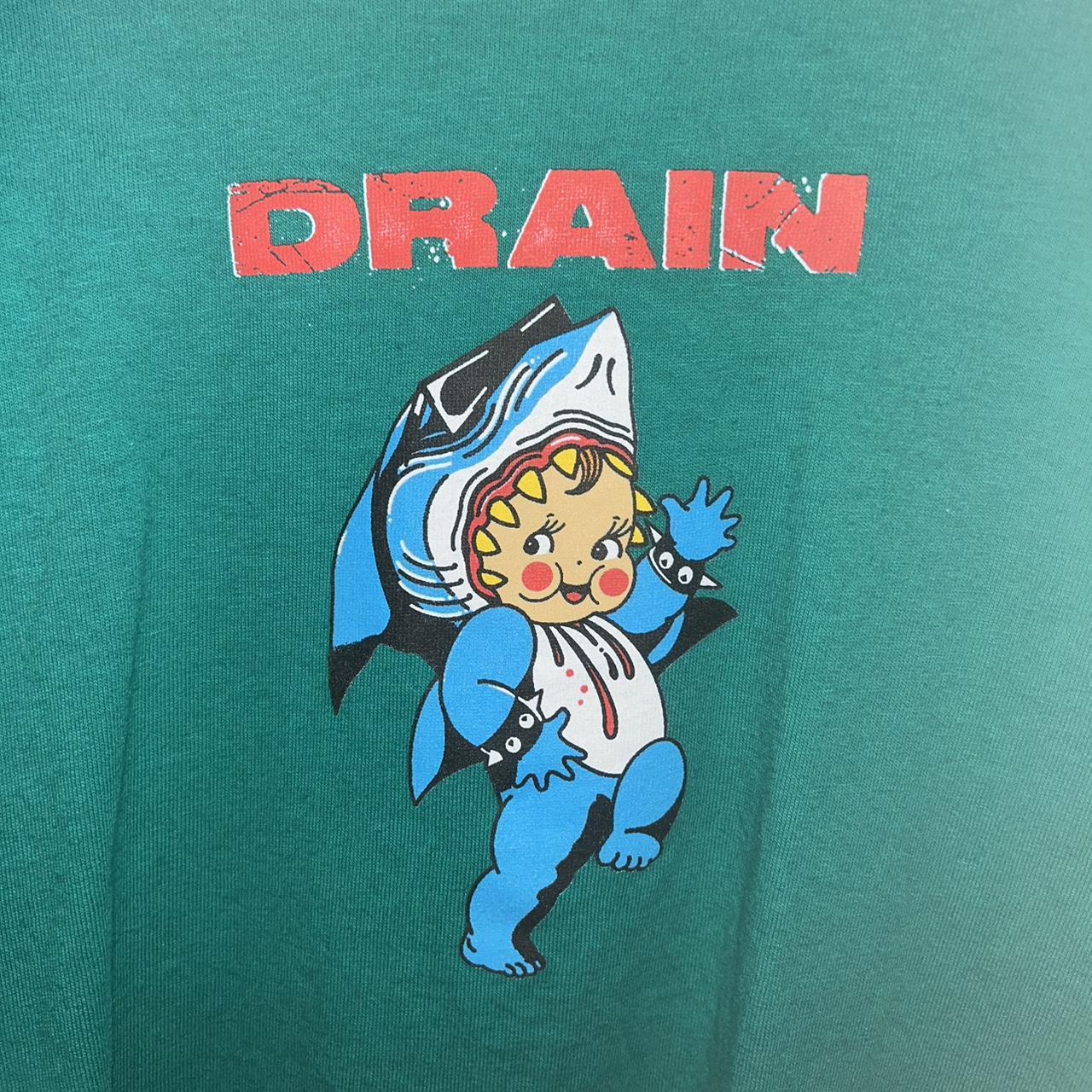 Drain Hardcore Band Kewpie Tee Printed on Bayside... - Depop