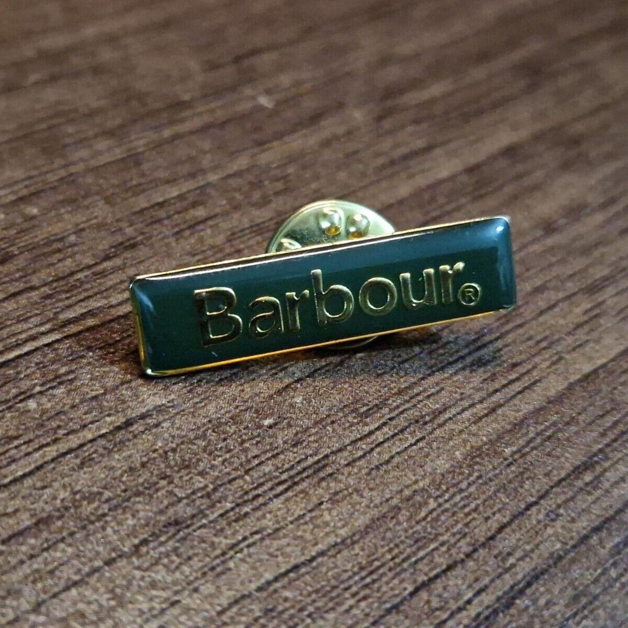 Pin Badge - Barbour Genuine Green and Gold Pin... - Depop