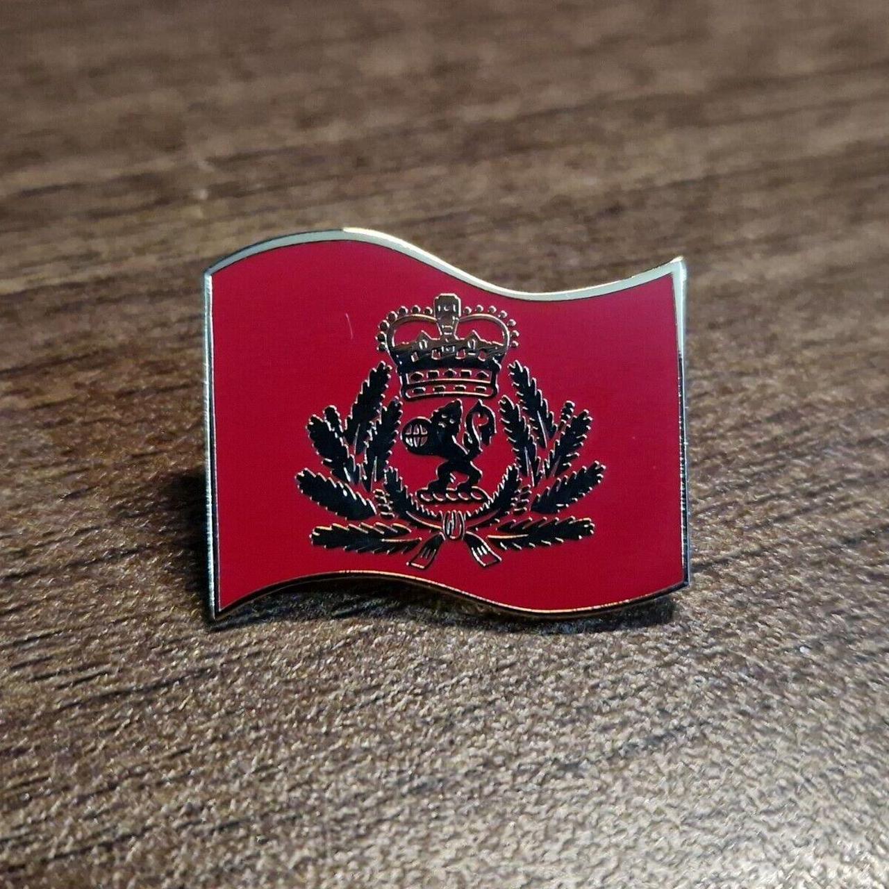 Vintage Red Flag Wreath Heraldry Lion Crown Flag... - Depop