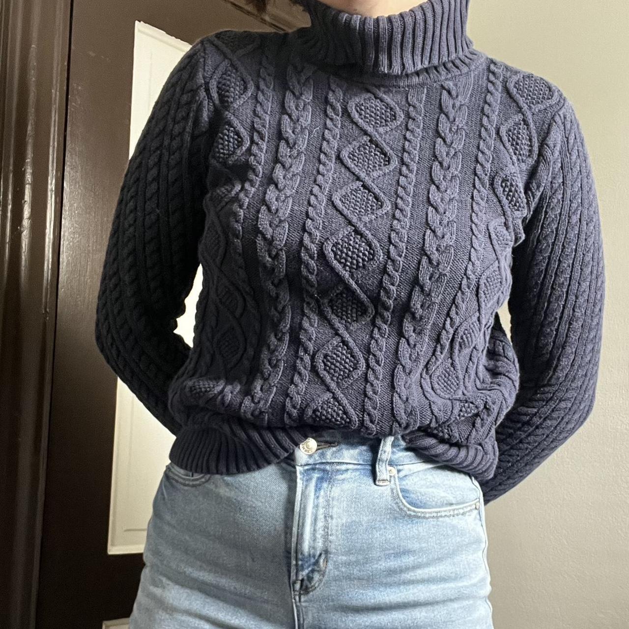 Croft & Barrow Women's Navy Jumper | Depop