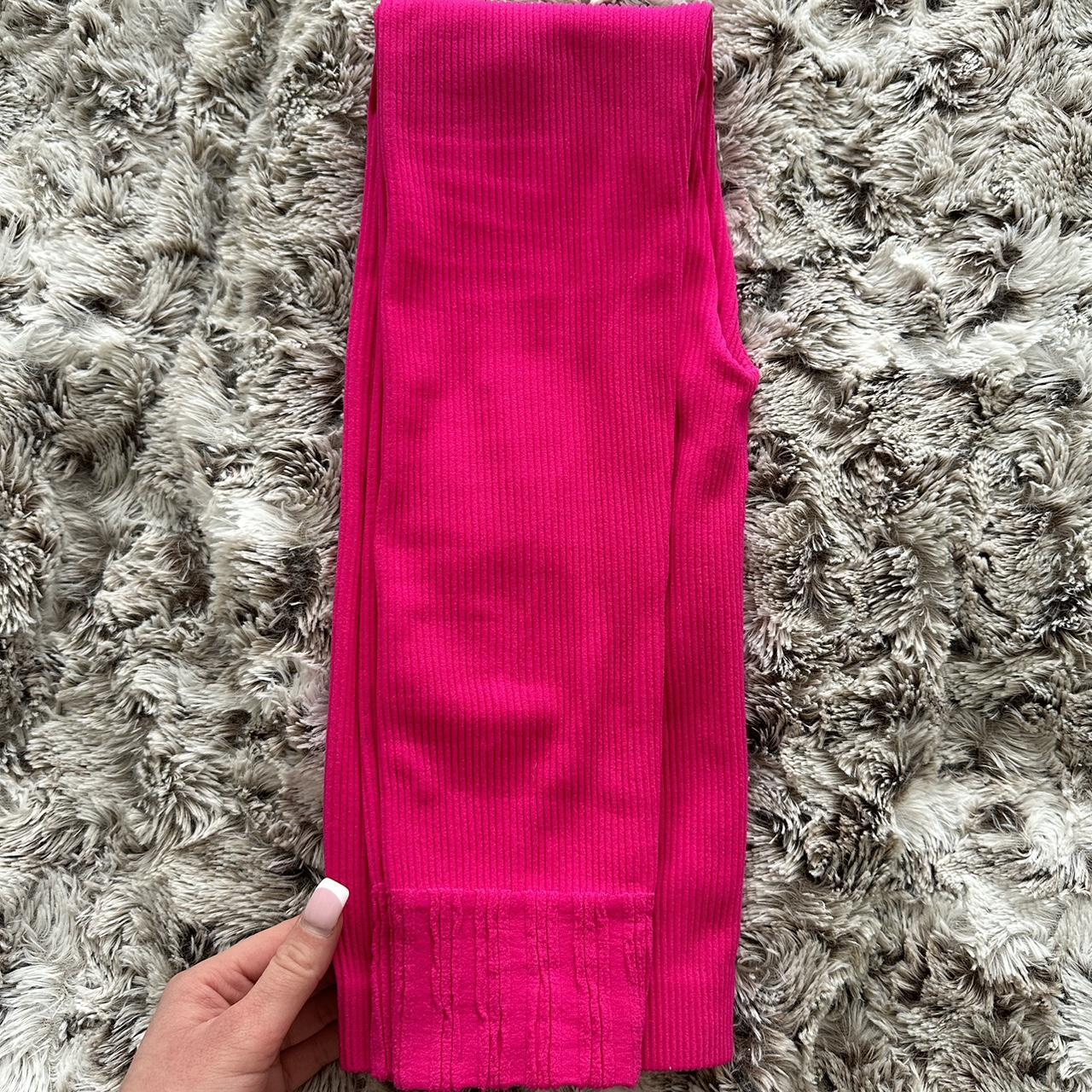 Pink ribbed lounge set 💗 Size M/L Stretchy... - Depop