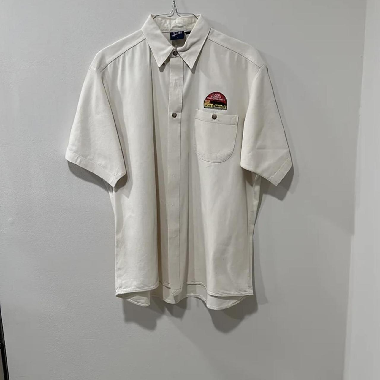 Three Rivers vintage auto shop work button down Size... - Depop