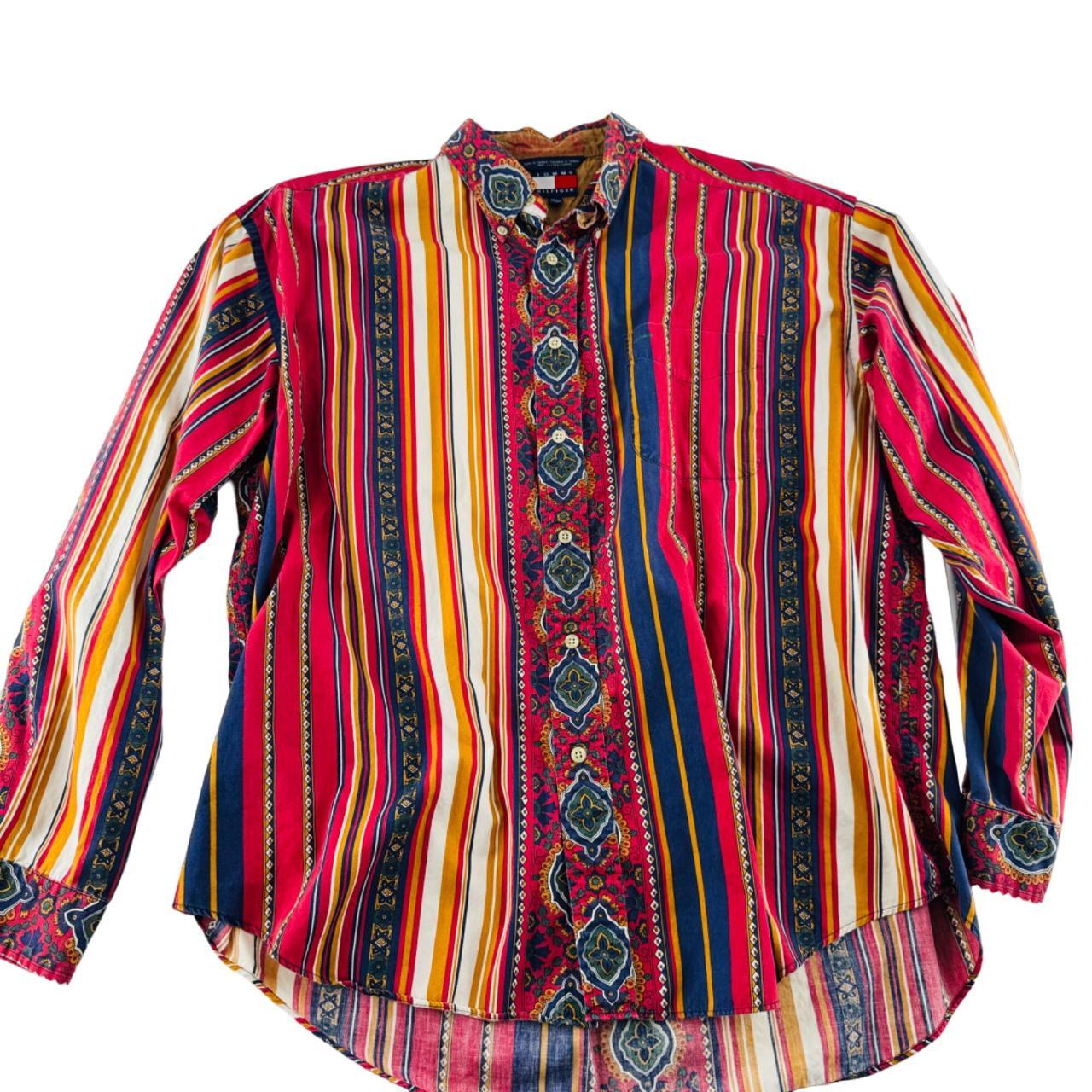 Tommy Hilfiger Mens Vintage Button-Down Long Sleeve... - Depop