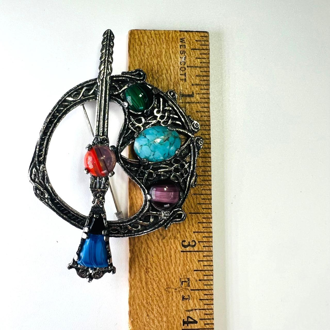 Miracle Celtic Sword & Shield Blue Green Orange... | Depop