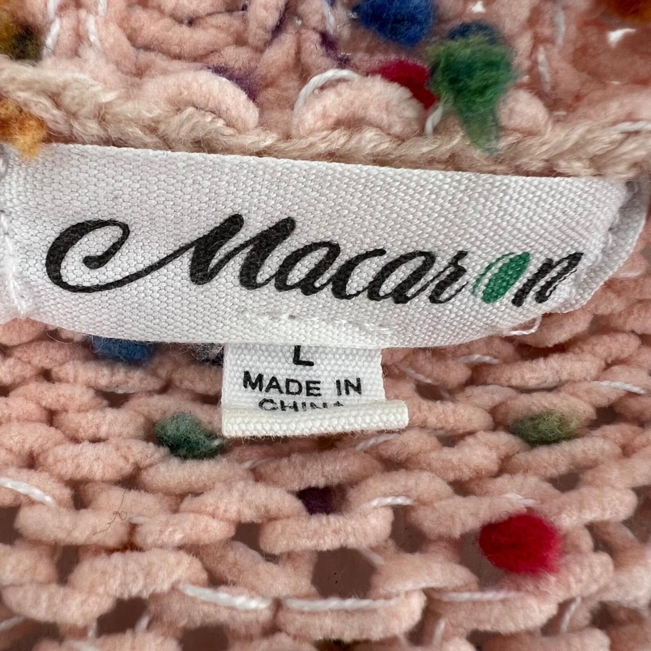 Macaron Pink Confetti Oversized Sweater size Large... - Depop