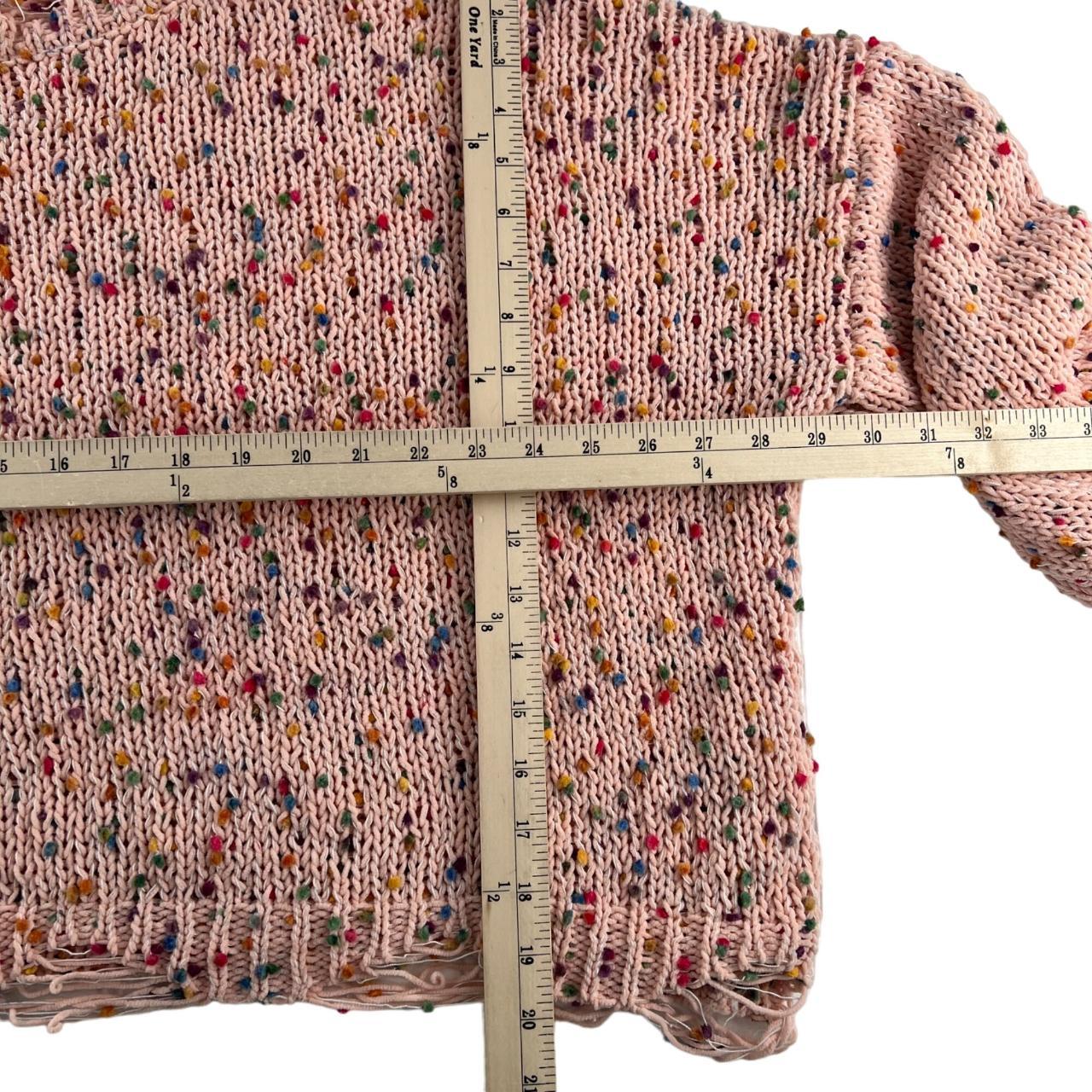 Macaron Pink Confetti Oversized Sweater size Large... - Depop
