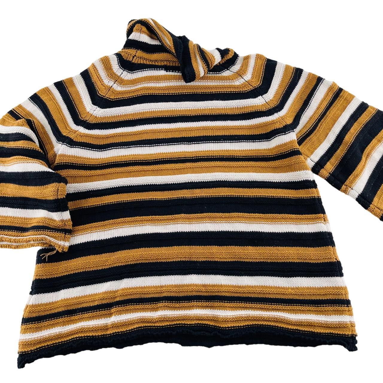 Ruby Rd. Striped Turtleneck Sweater sz Medium... - Depop