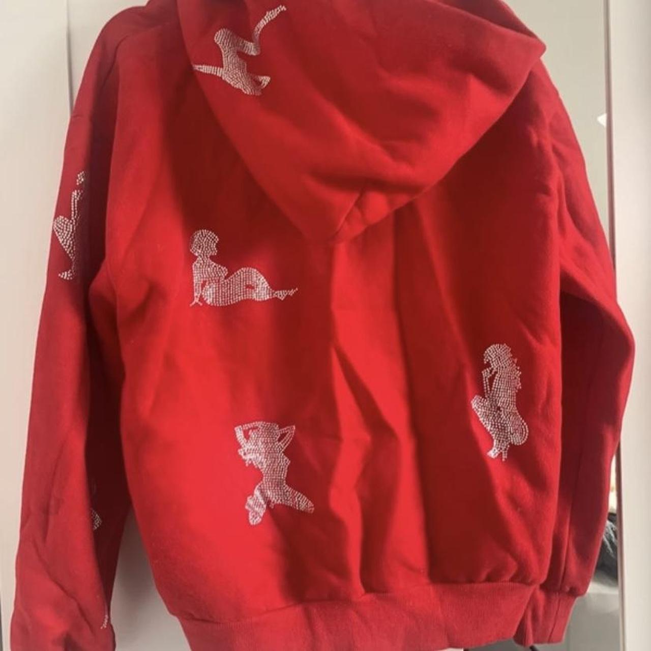Named collective red zip up hoodie Unrealistic... - Depop