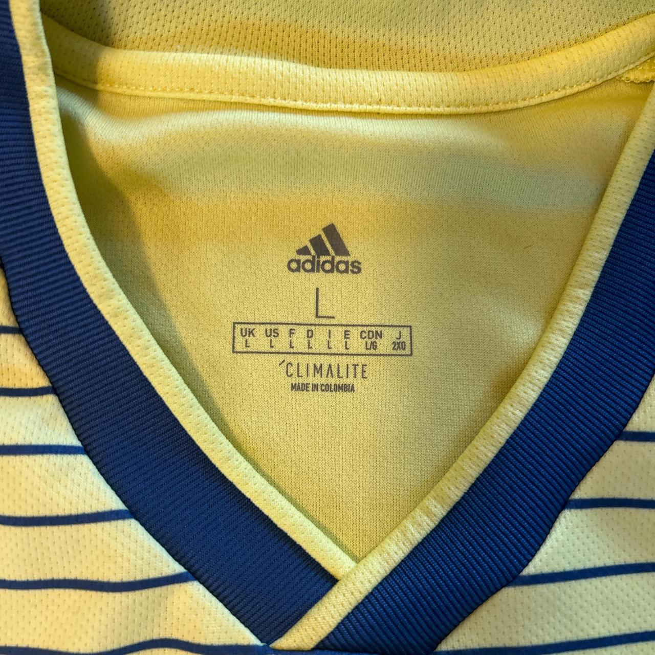 yellow adidas soccer jersey. federacion colombiana ... - Depop