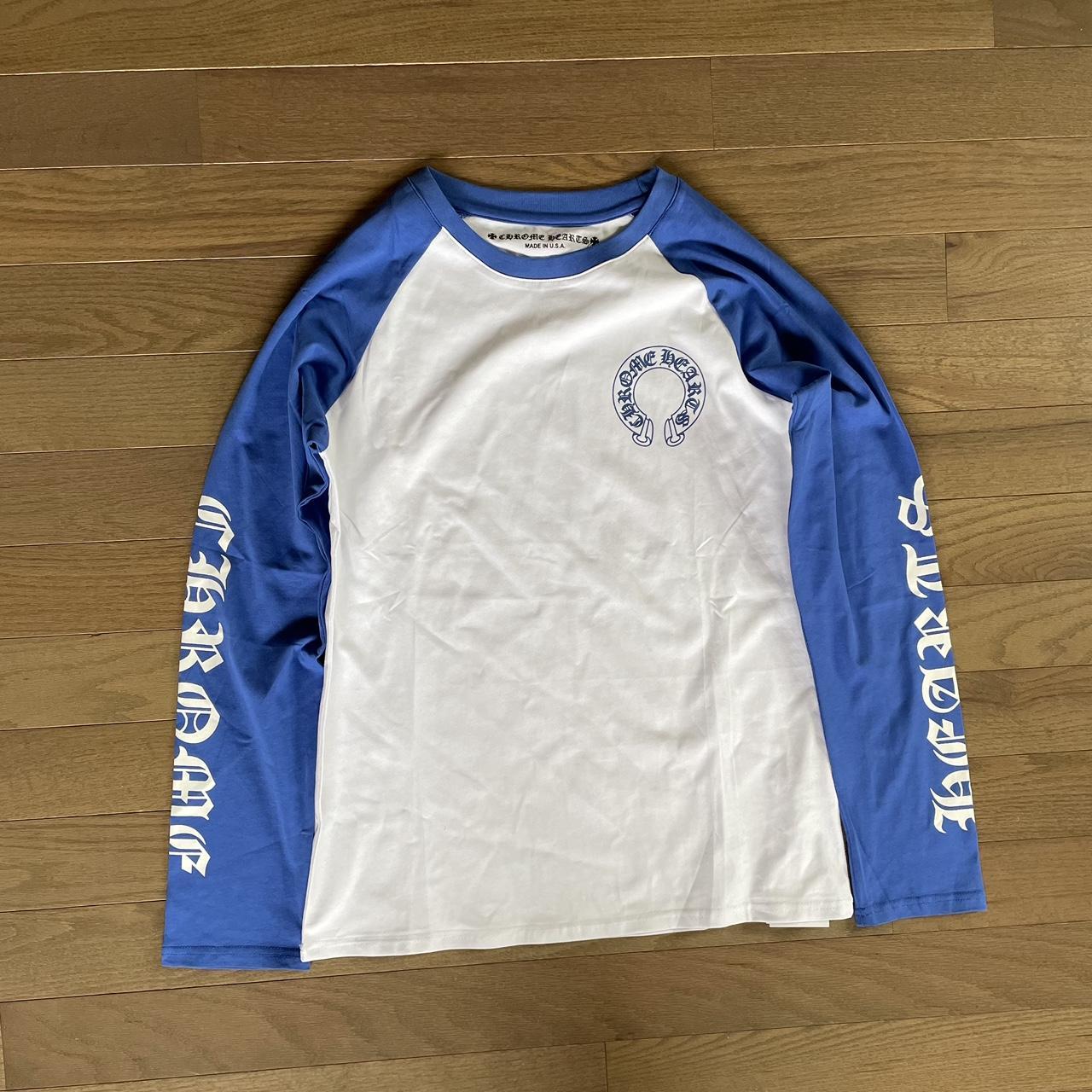 Chrome Hearts Blue Long Sleeve Size Large Vary... - Depop