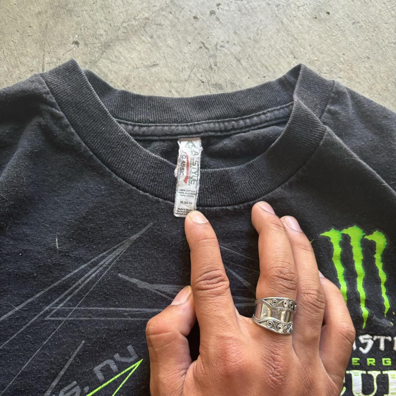 Vintage Y2k affliction Monster energy racing shirt... | Depop