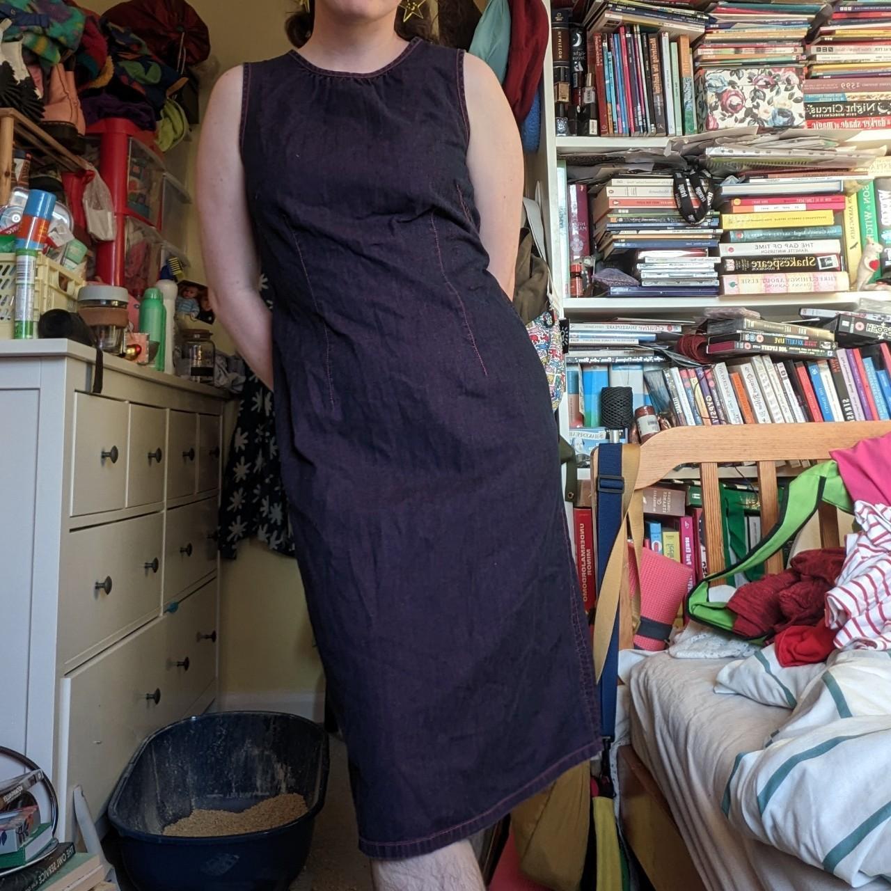 Marks and Spencers deep violet shift dress size 10.... - Depop