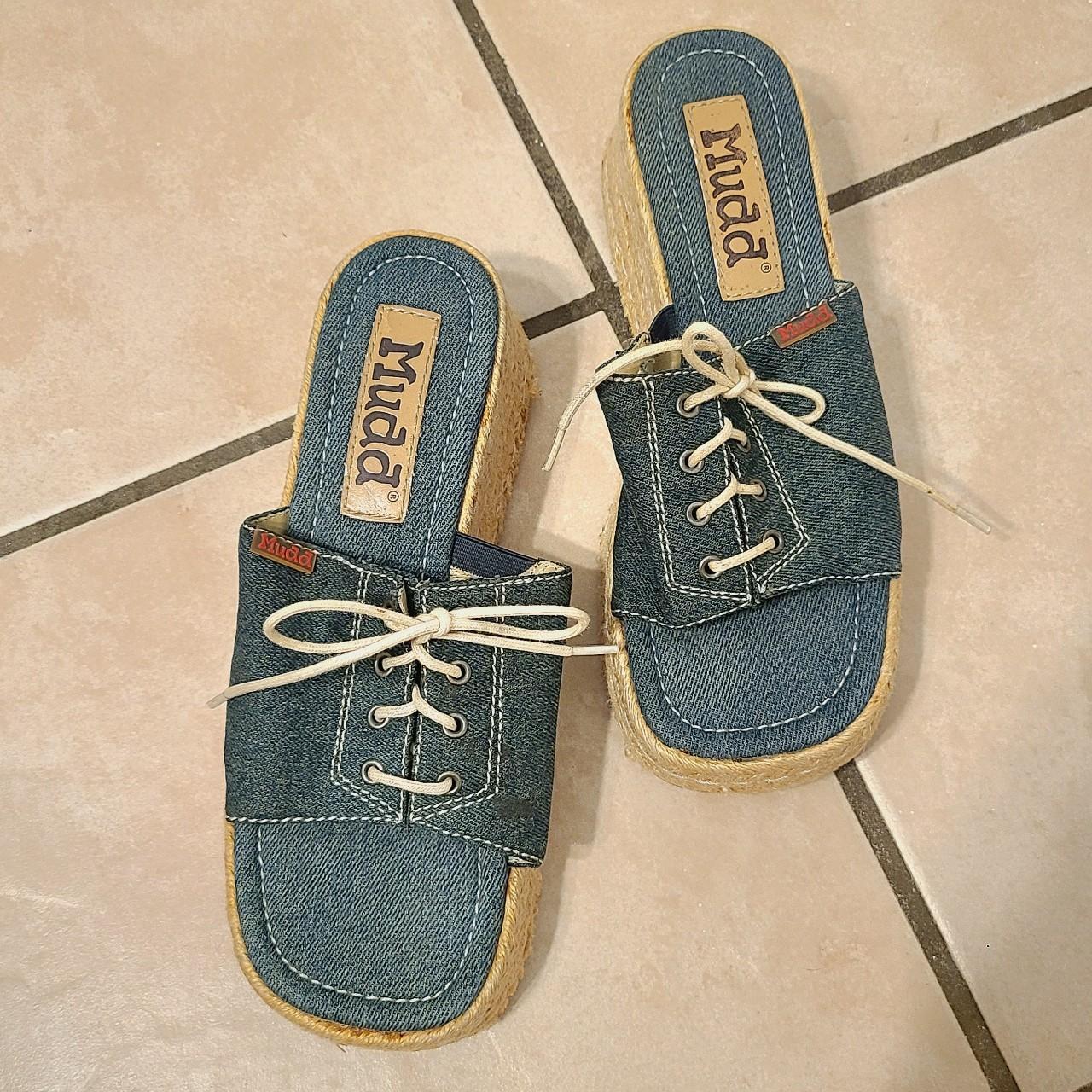 adorable 90s Mudd platform denim and rope... - Depop