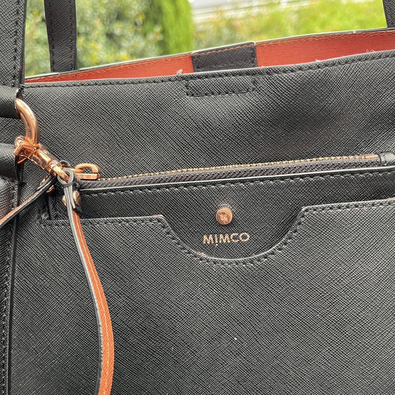 Mimco leather tote bag Well loved, used plenty, but... - Depop