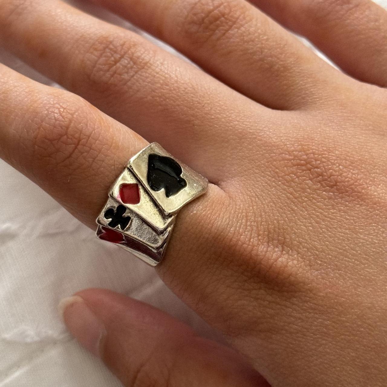 Deck of cards ring Would best fit size 7/8 $3 -... - Depop