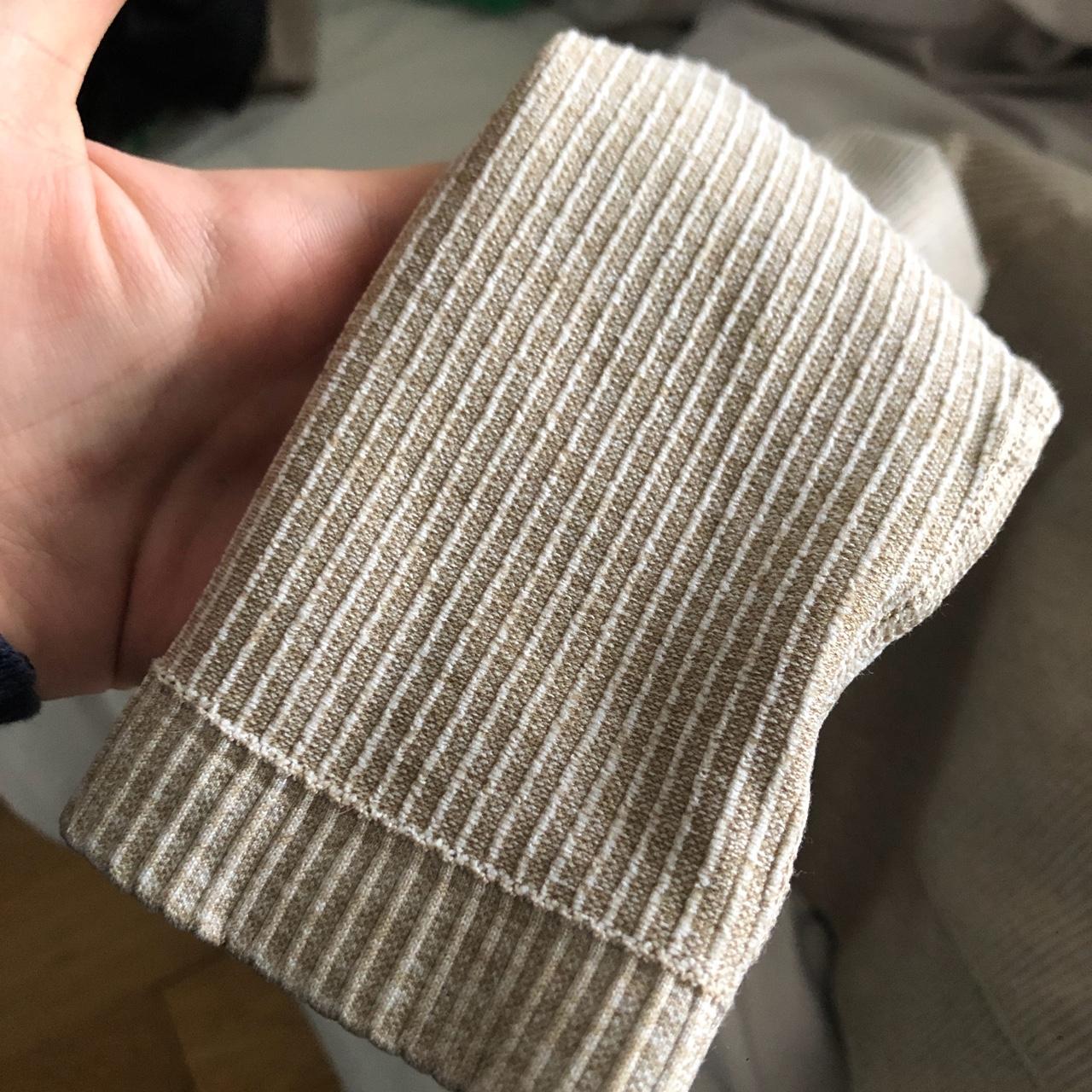 Women's Cream and Tan Leggings | Depop