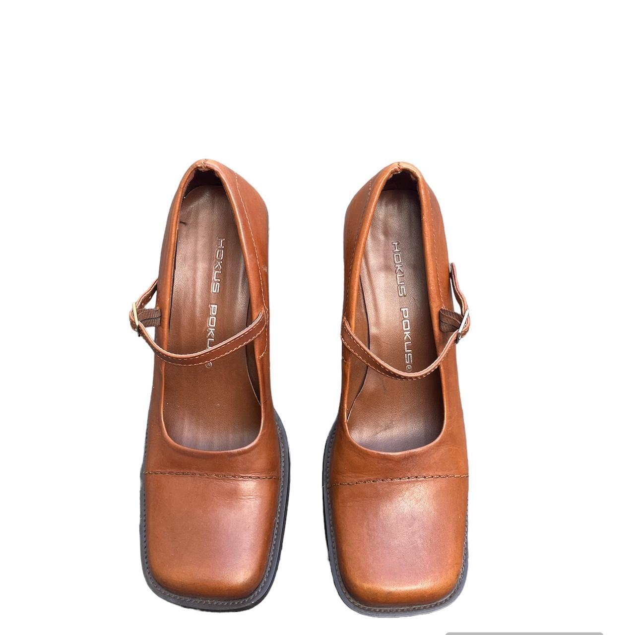 Vintage Brown Mary Jane’s Size 8 Genuine leather No... - Depop
