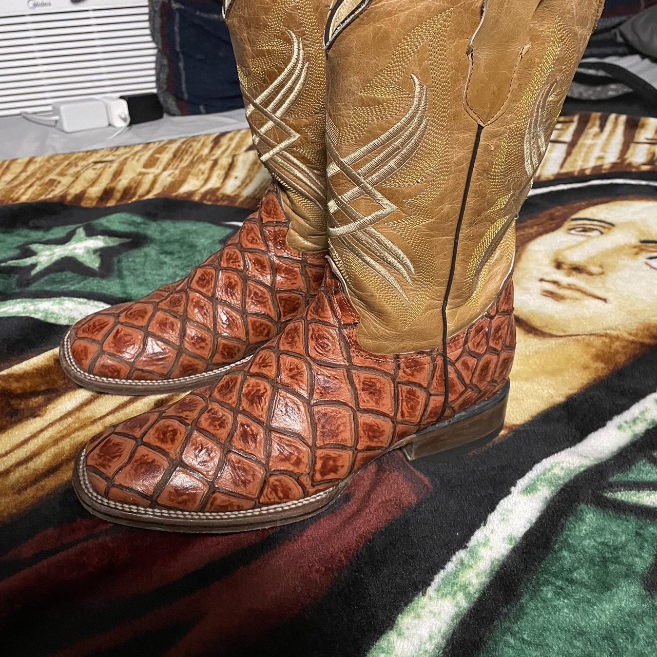 Fish scale boots size 7.5 - Depop