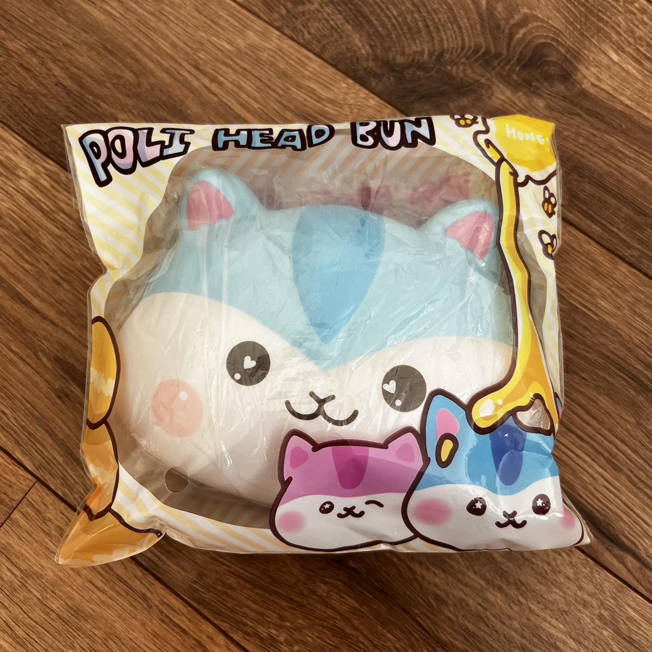 Branded hamster head bun squishy - with packaging - Depop