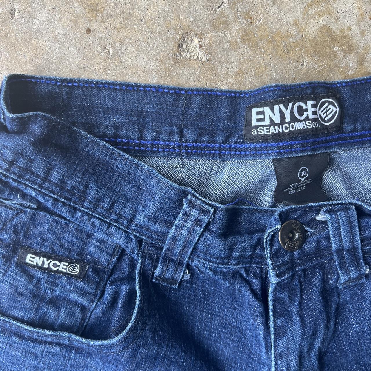 Y2K enyce Jean jorts baggy Loose Sz 30 dark Blue denim - Depop