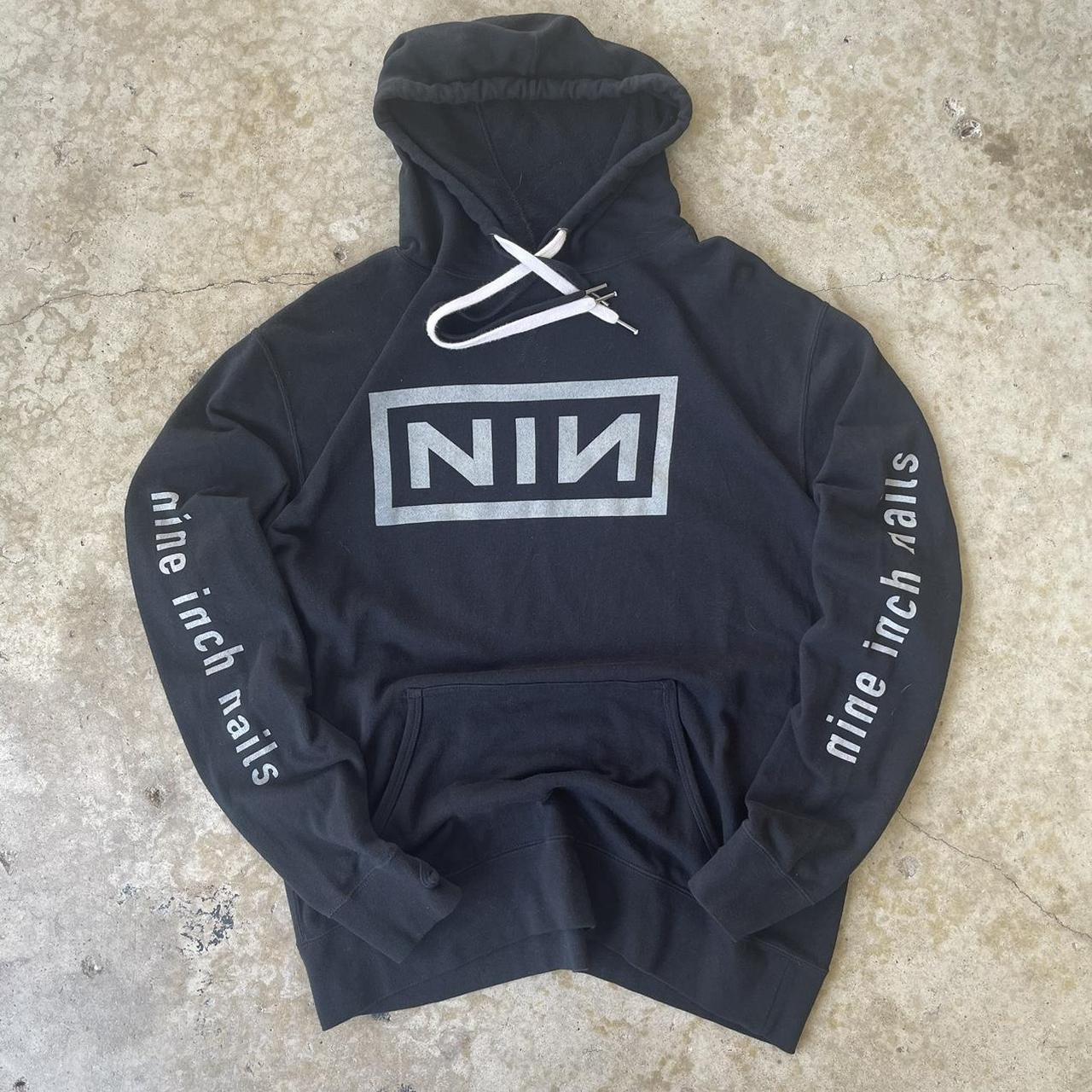Vintage Nine Inch Nails hoodie Size XL Black Has... - Depop