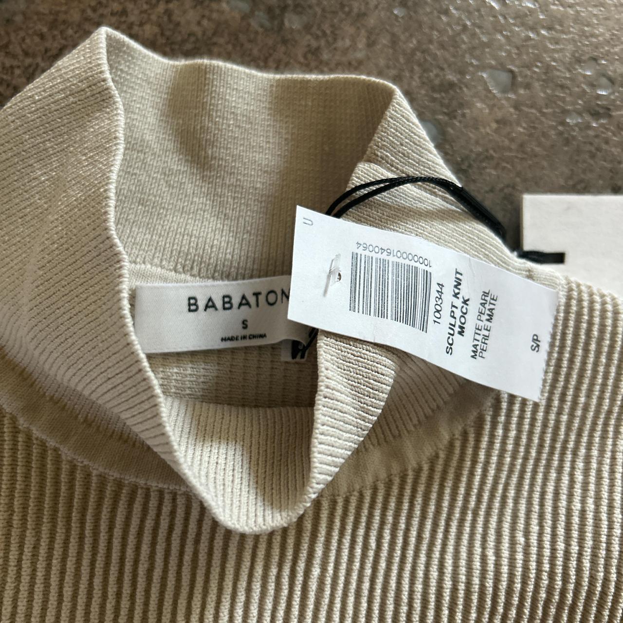Cream mock neck crop top Babaton Never worn, tag... - Depop
