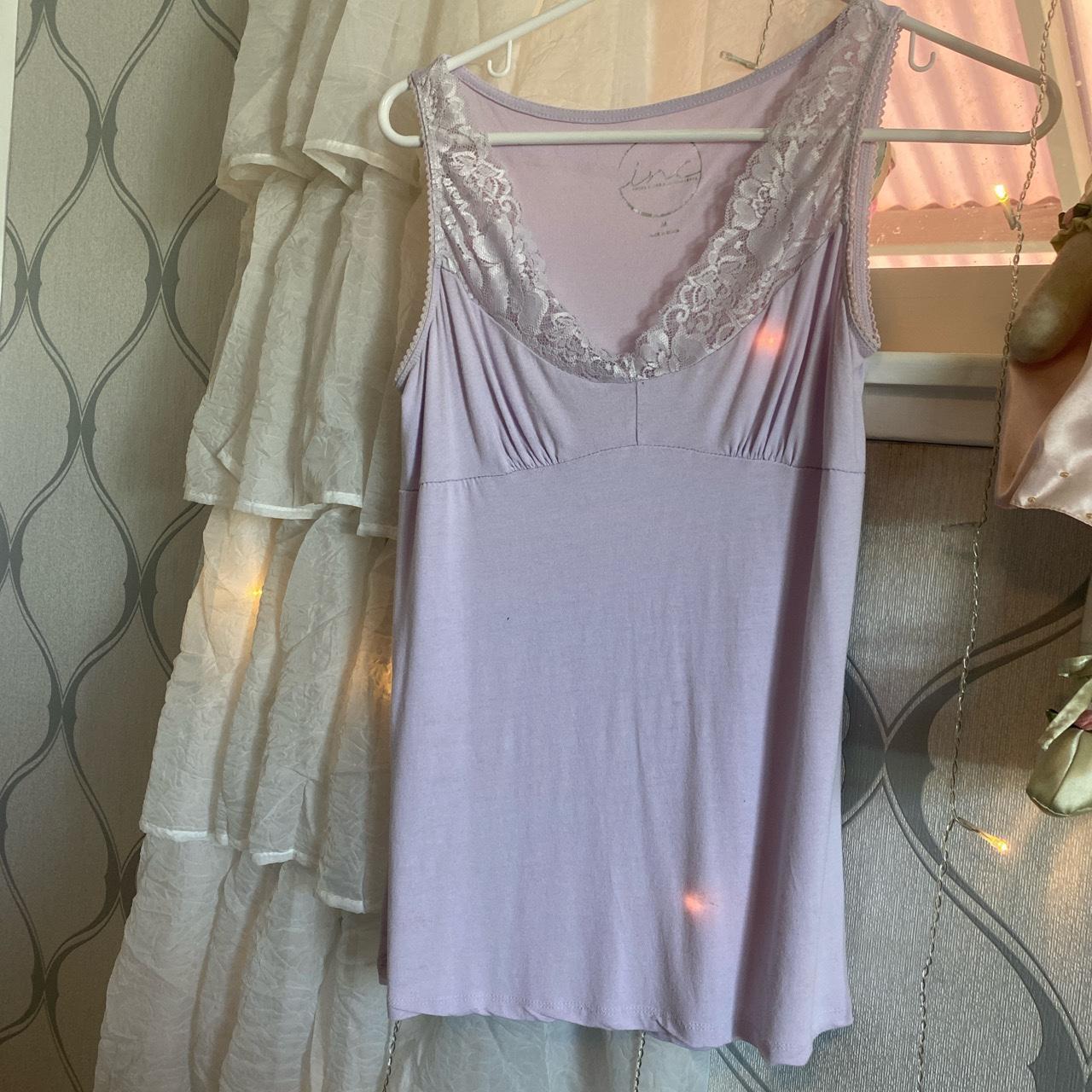 Long light purple y2k summer top #y2k #summer... - Depop