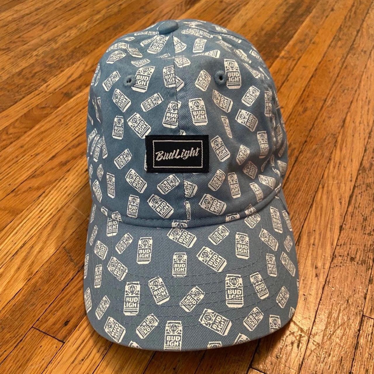 Bud Light blue/white can baseball cap. Unbranded.... - Depop