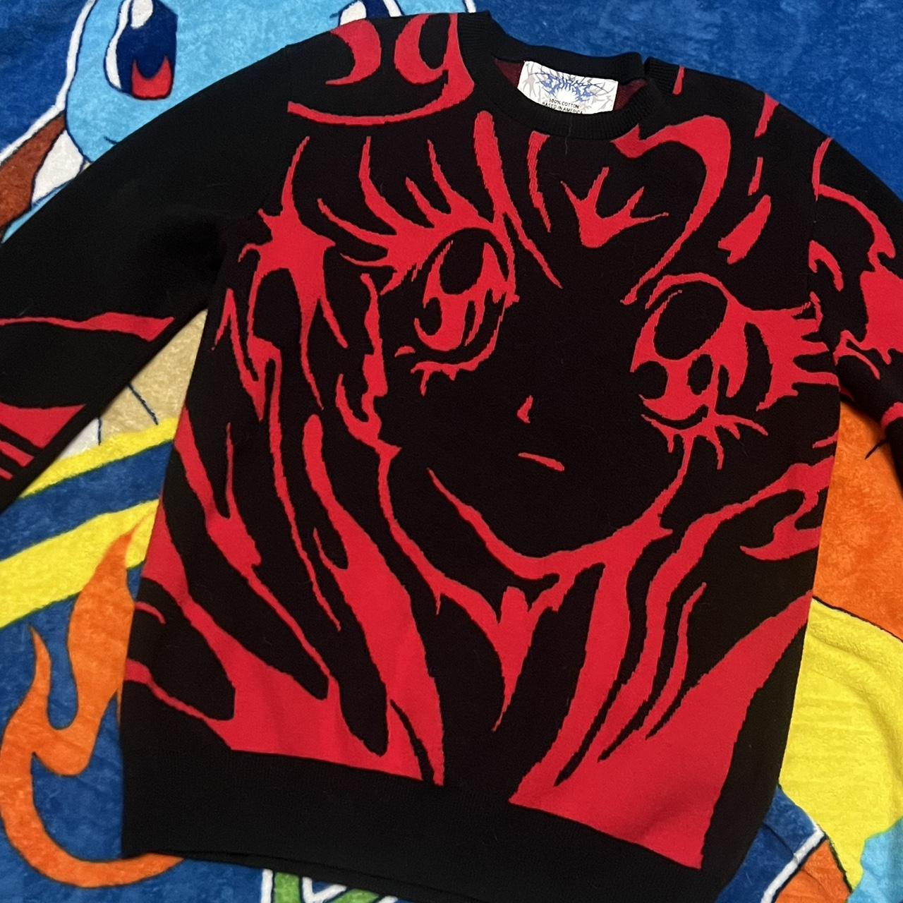 2 fire knitted sweaters Killua knitted from... - Depop