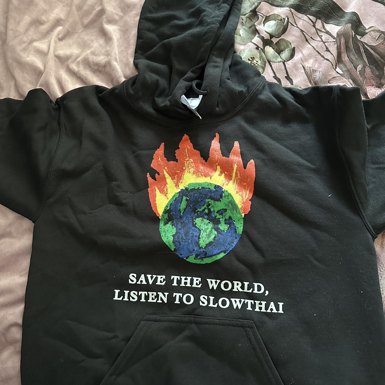 Slow Thai hoodie Size S Never worn #slowthai #hoodie - Depop