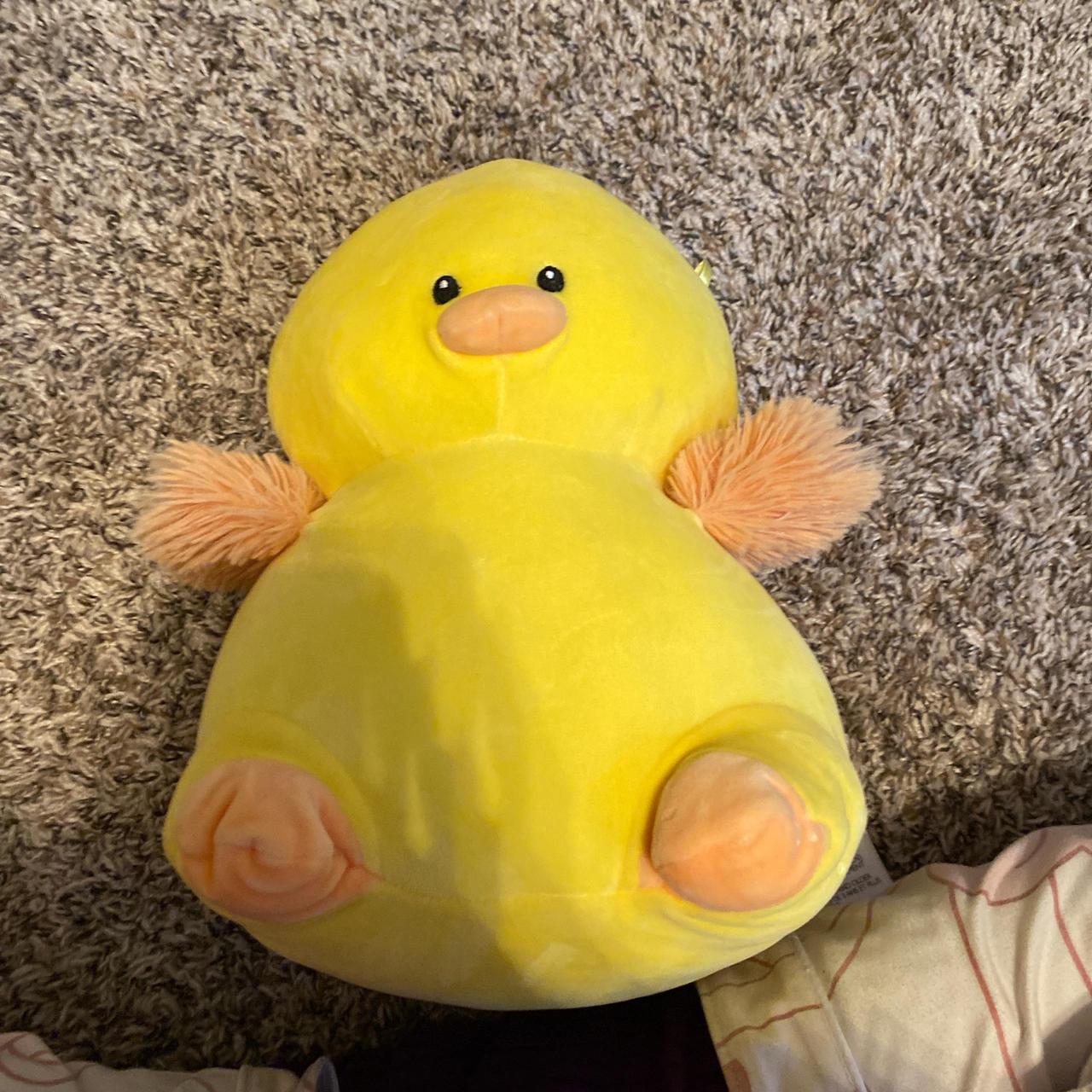 Soft yellow and pink duck plush #duckplush... | Depop
