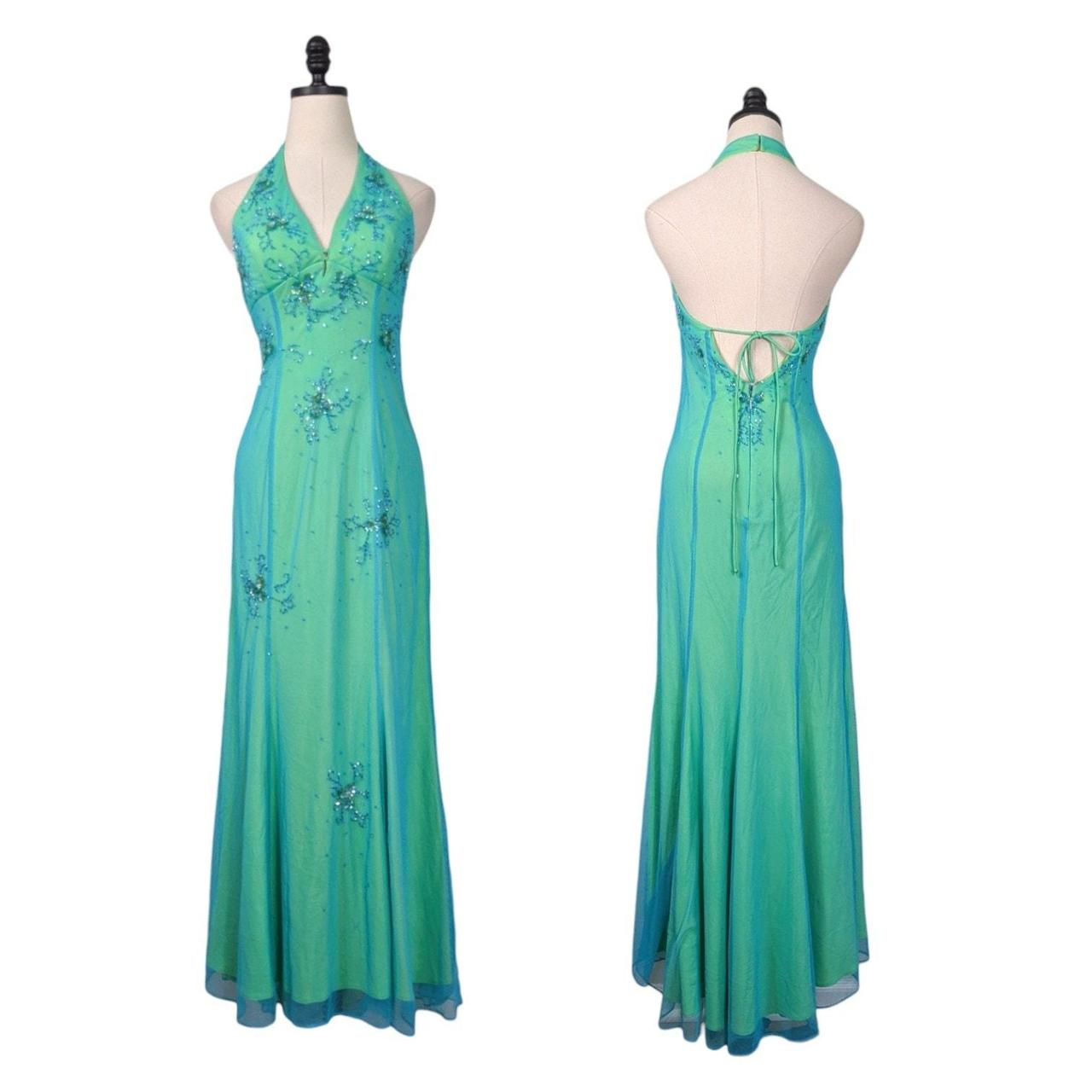 Vintage prom dress maxi gown from Niki Livas, size... - Depop