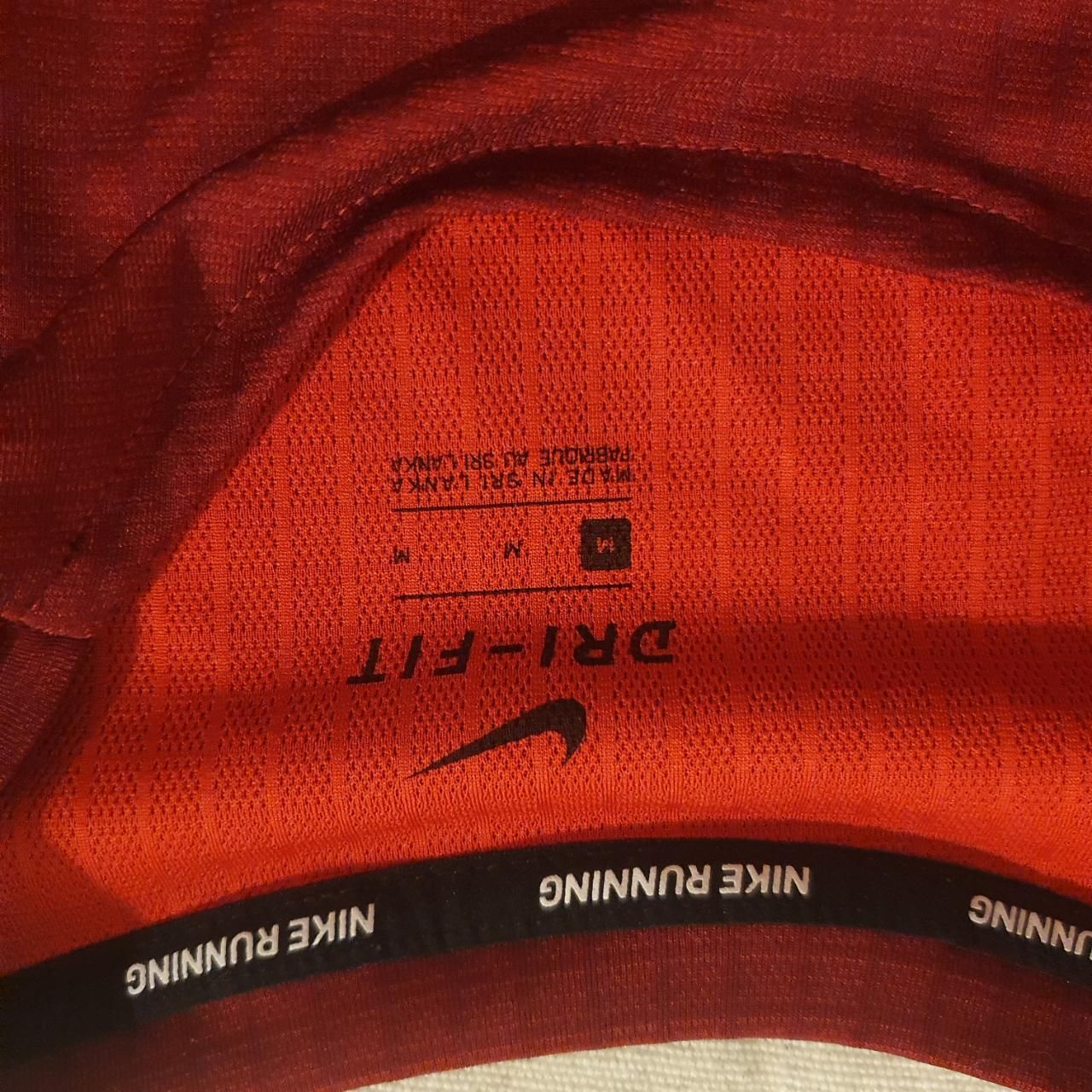 Nike Running Dri-Fit T-Shirt Colour: Red Size:... - Depop