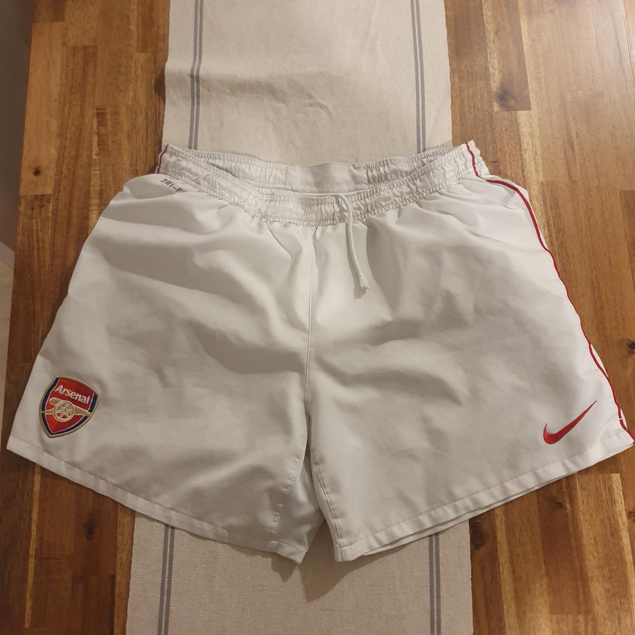 Arsenal Nike Dri-Fit Shorts Colour: White Size:... - Depop