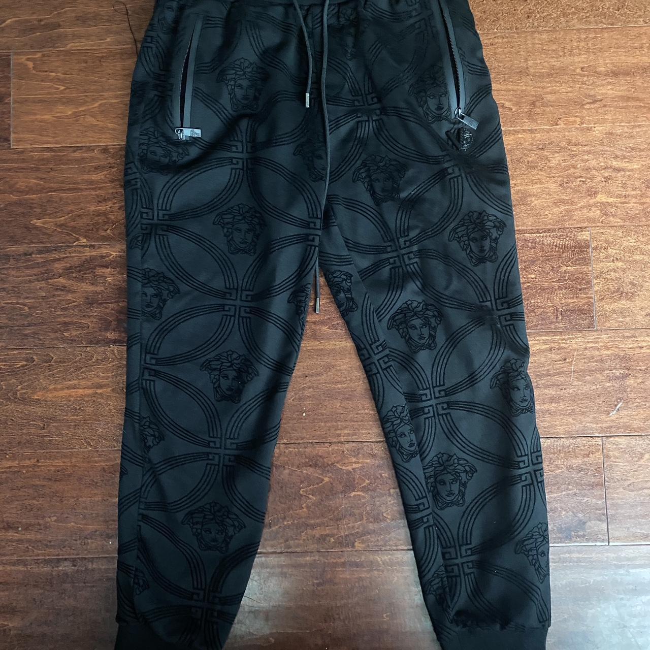 Versace Medusa Joggers – Black Monogram... | Depop