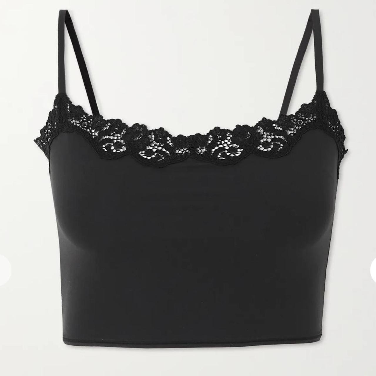 Skims fits everyone black lace cami - Depop