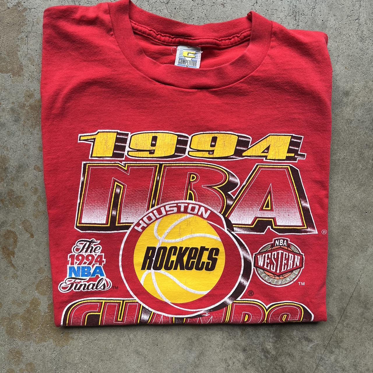 Vintage 1994 NBA Houston Rockets Championship Shirt... - Depop